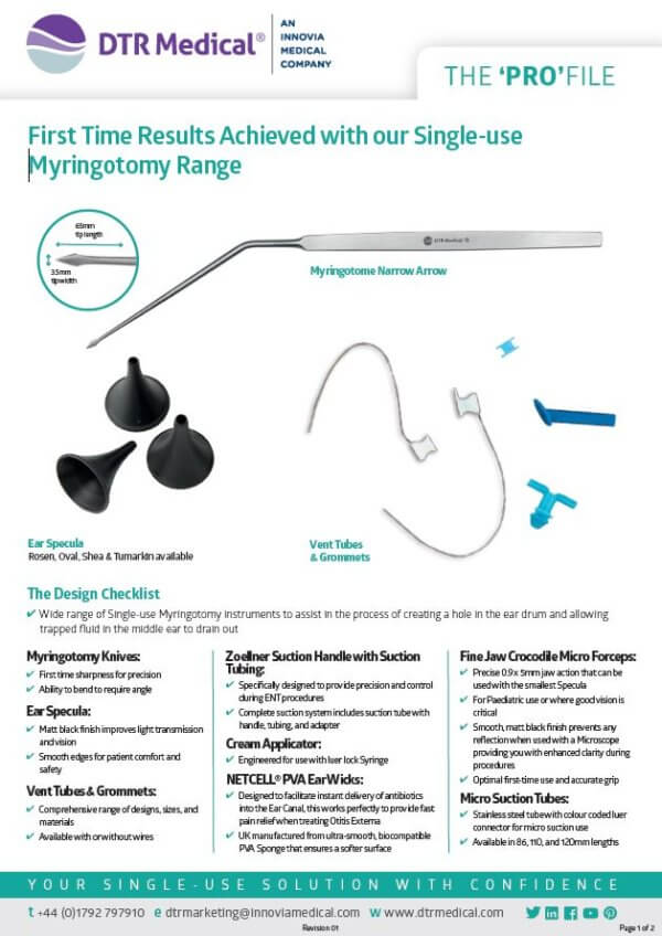 Myringotomy ProFile - DTR Medical DTR Medical