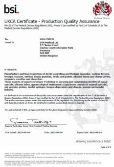 UKCA Certificate - DTR Medical DTR Medical